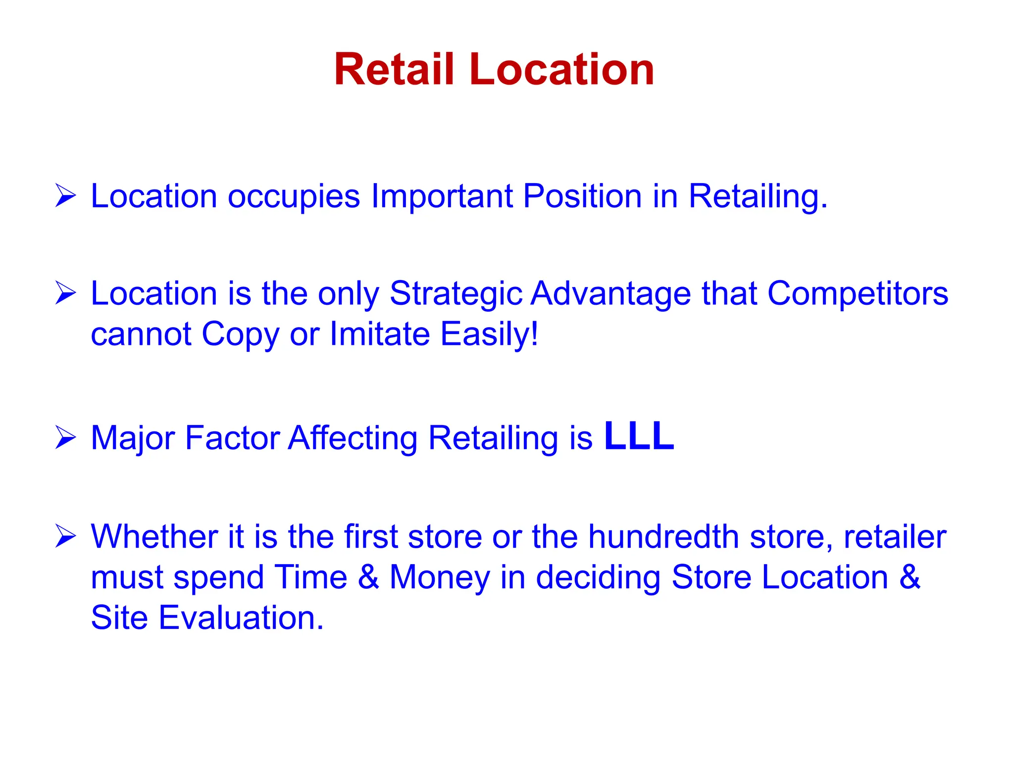 Retail Location & Layout Plan impotrtant | PPTX