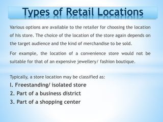 Retail locations | PPTX | Malls & Shopping Centers | Attractions