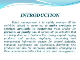Retail management | PPTX