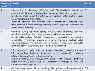 Retail management | PPTX