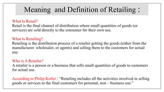Retail management first chapter notes in one | PPT