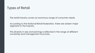 RetailManagement_01_Introduction to Retailing | PPTX