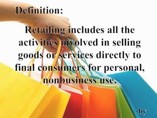 Retail management activity | PPT