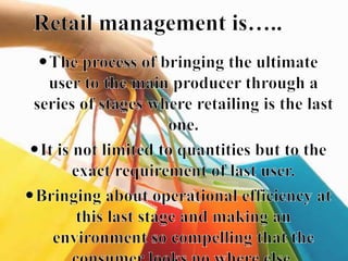 Retail management activity | PPT