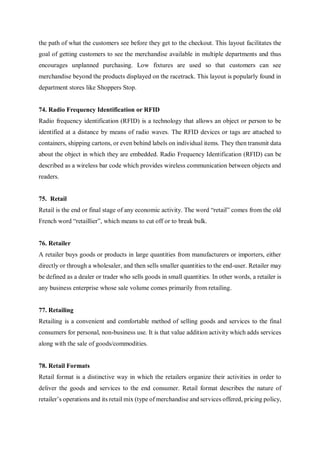 Retail Management Glossary | PDF