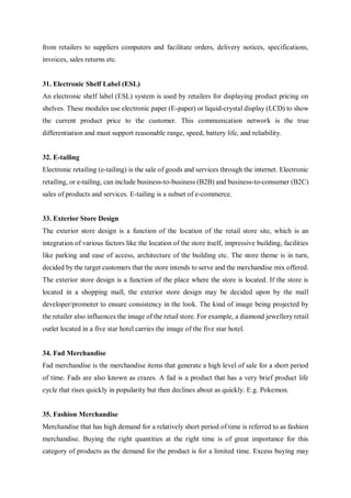 Retail Management Glossary | PDF