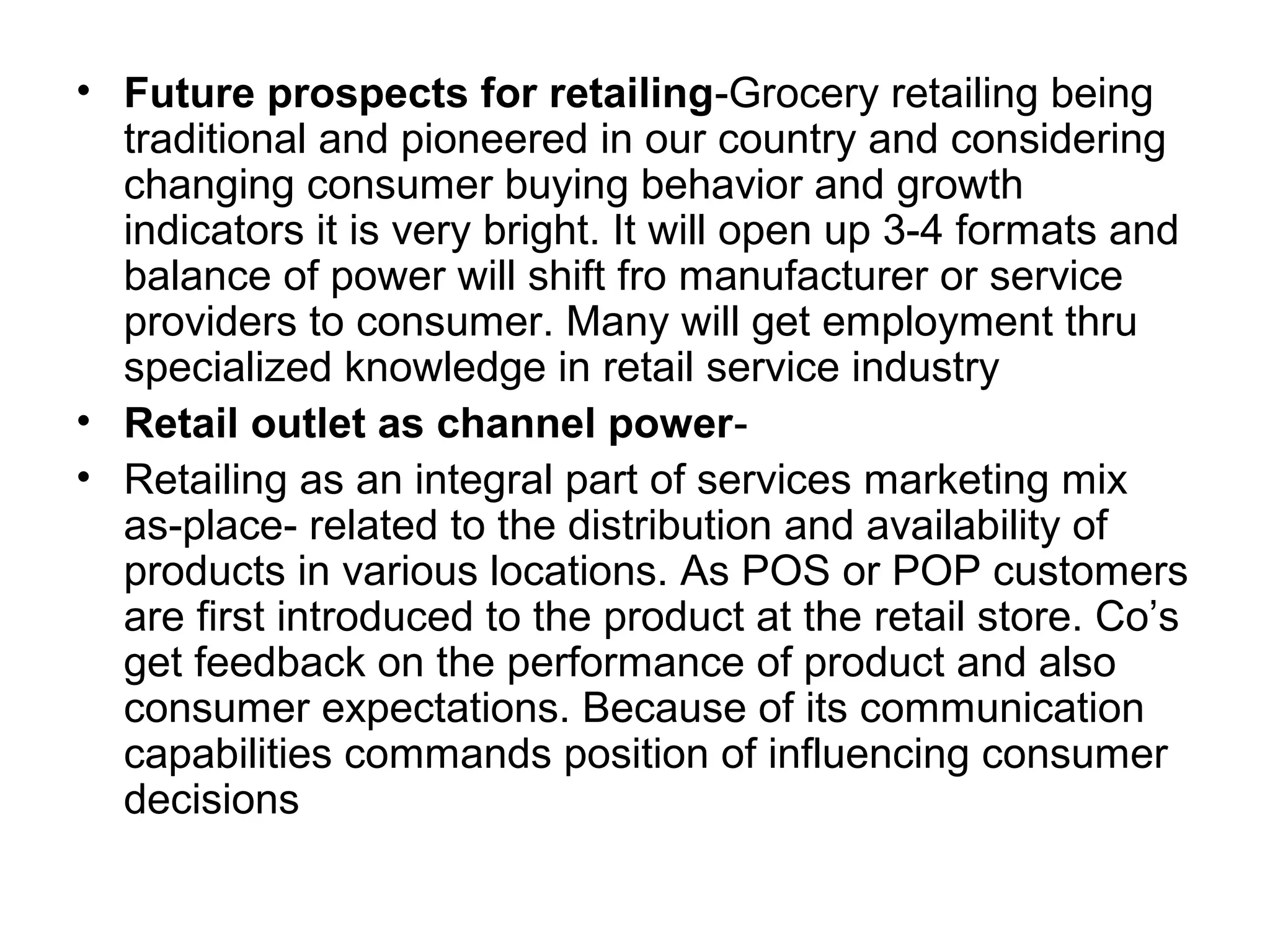 Retail marketing mmm-ii-sem-06 | PPT