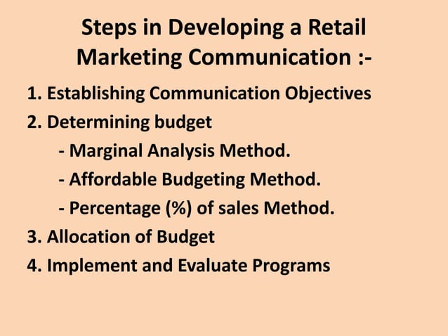 Retail marketing communication | PPTX