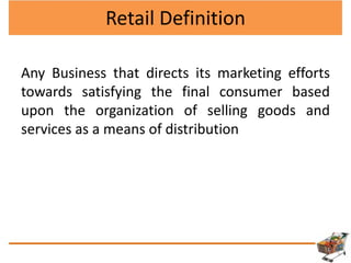 Retail marketing management - Introduction Unit 1 | PDF
