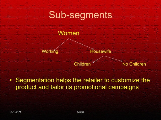 segmentation variables for retail stores | PPT