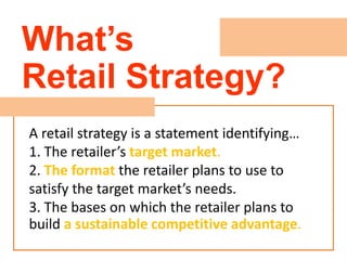 Retail market strategy | PPTX