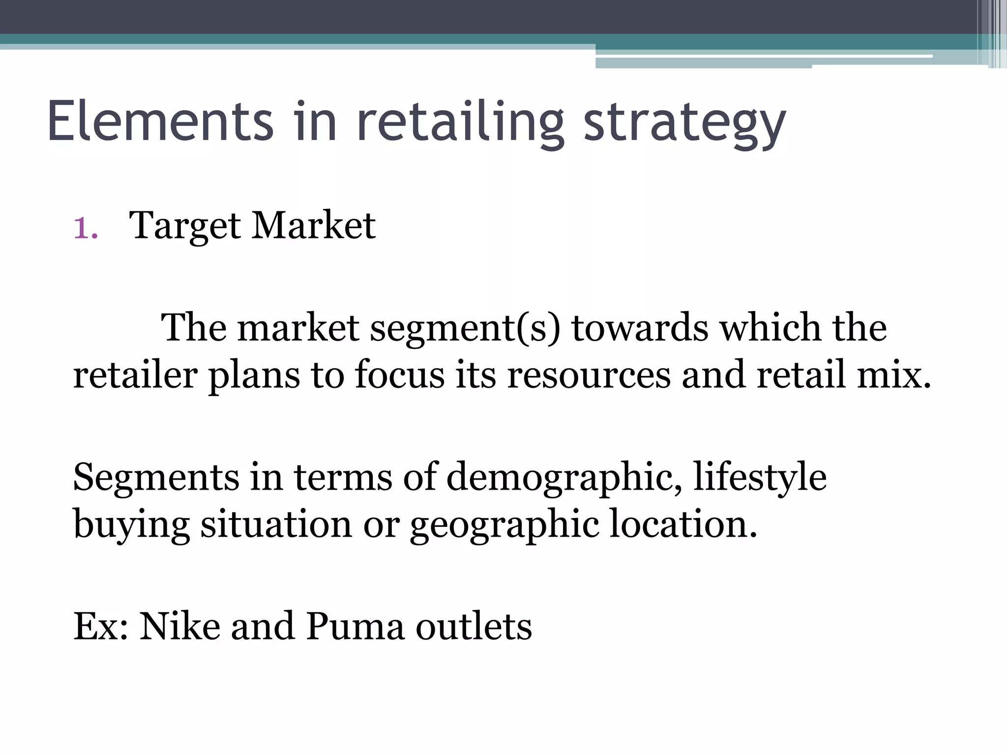 Retail market strategy | PPTX