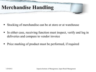 Retail merchandise management | PPTX