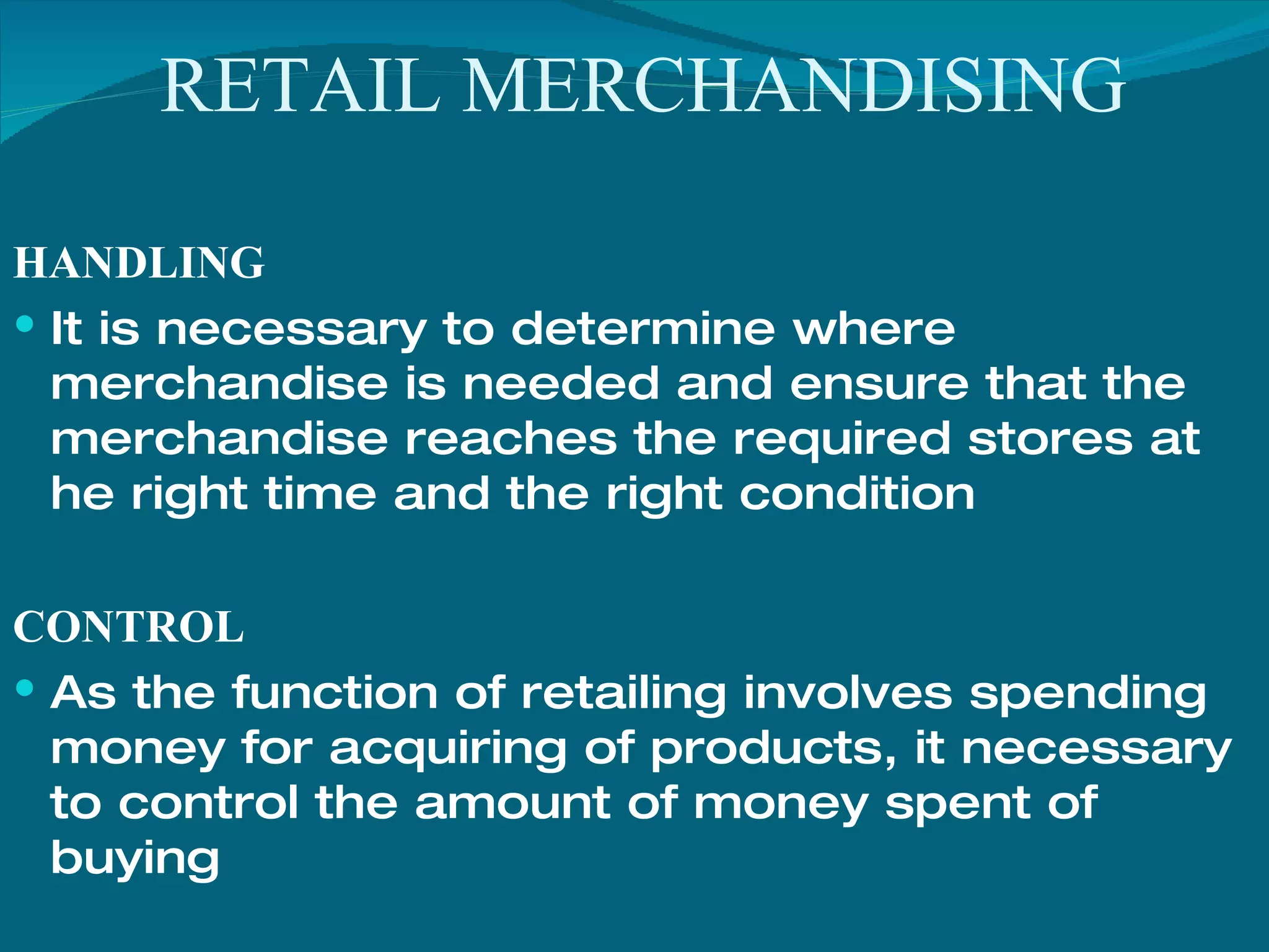 Retail Merchandising | PPT