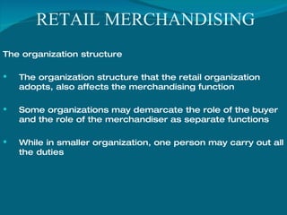 Retail Merchandising | PPT