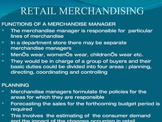 Retail Merchandising | PPT