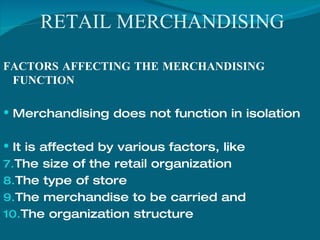 Retail Merchandising | PPT