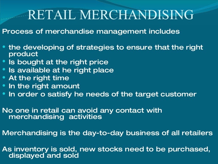 Retail Merchandising
