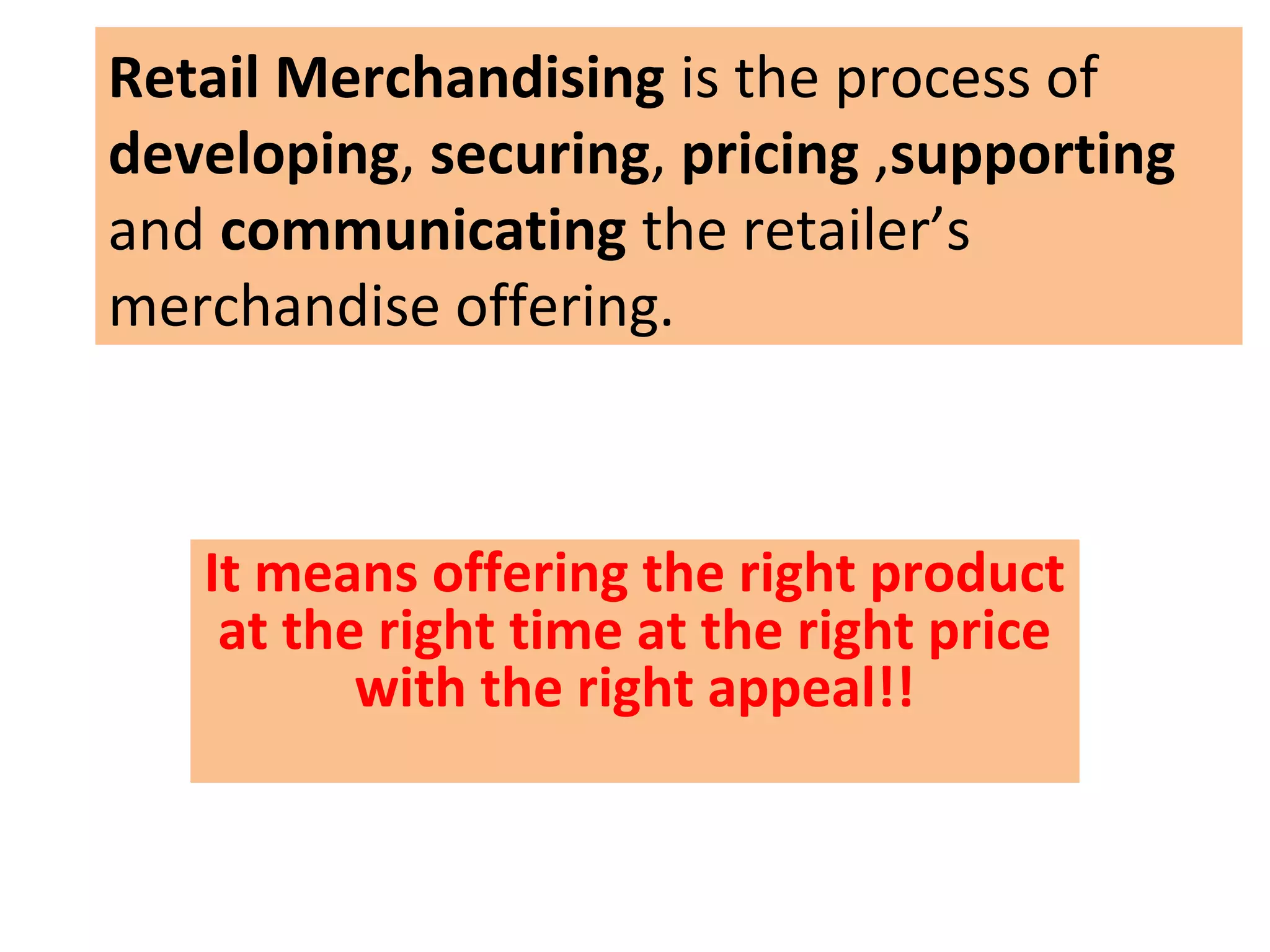 Retail Merchandising 1 | PPT