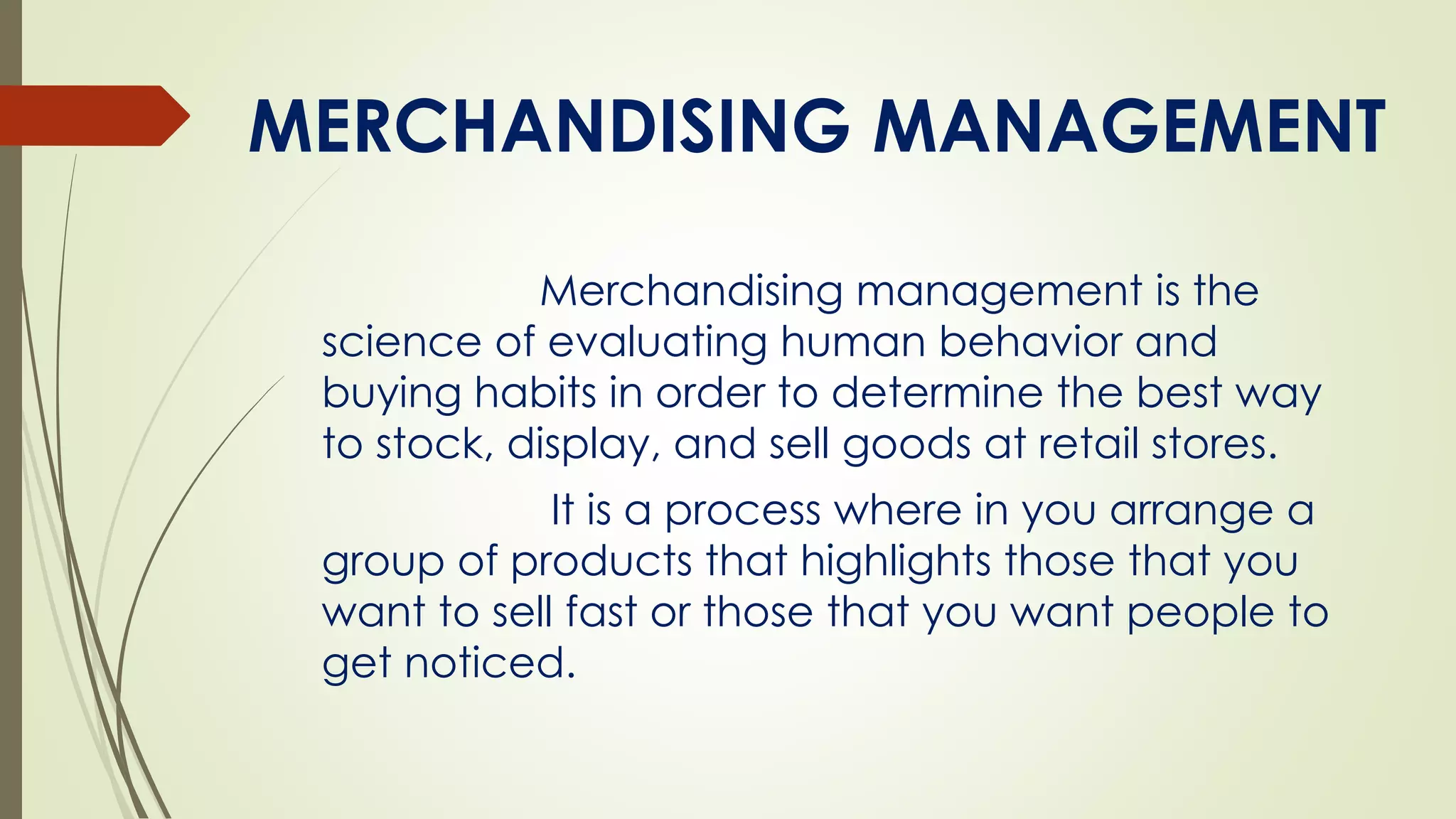 RETAIL MERCHANDISING MANAGEMENT PROCESS | PPTX