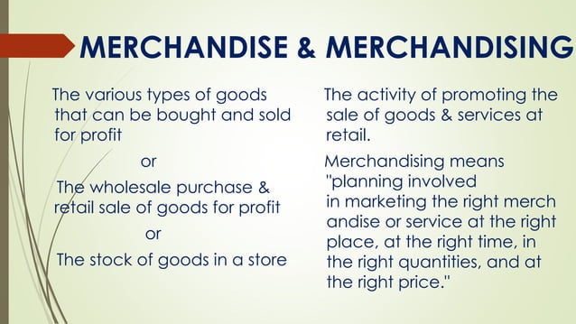 RETAIL MERCHANDISING MANAGEMENT PROCESS | PPTX