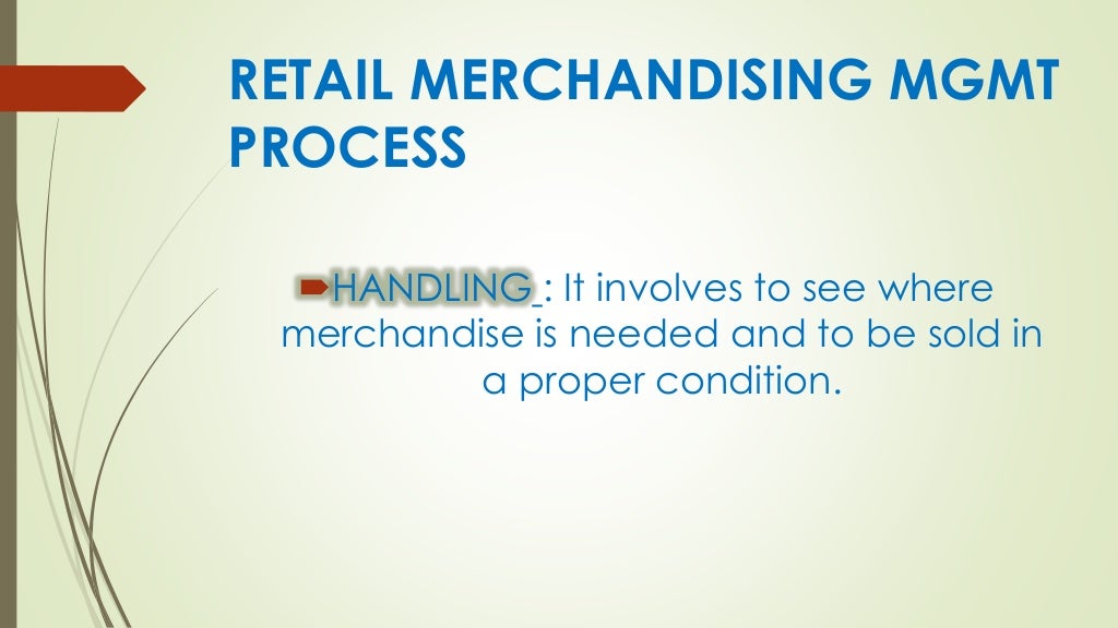 RETAIL MERCHANDISING MANAGEMENT PROCESS