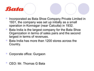 Retail management on bata | PPT