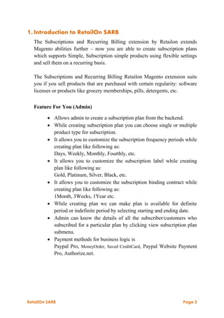 Retailon subscription commerce | PDF