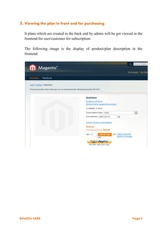Retailon subscription commerce | PDF