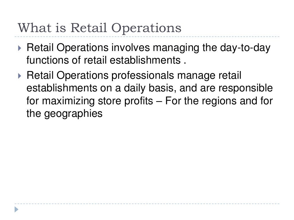 Retail Operations