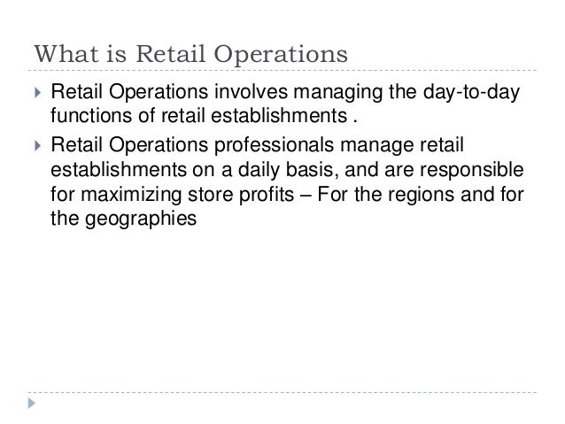 Retail Operations