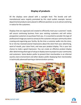 Kannan Departmental Store-retail visit | PDF