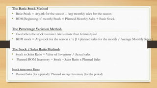 Retail Merchandising Planning | PPTX