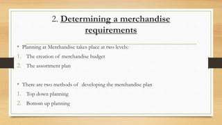 Retail Merchandising Planning | PPTX