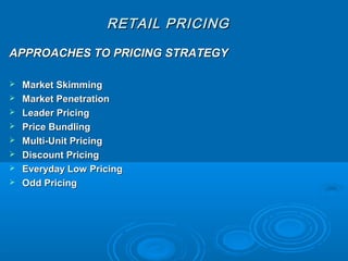 Retail Pricing | PPT