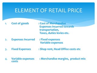 Retail pricing strategy by sumit | PPTX
