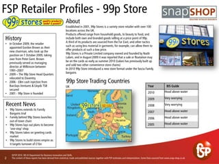 Retail profile 99p store | PDF