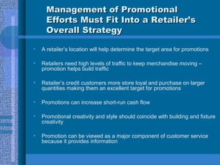 Retail promotional strategy | PPT