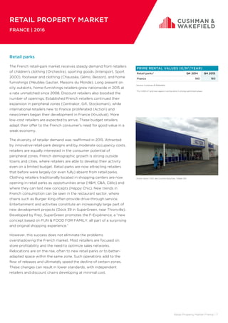Retail property market france 2016 | PDF