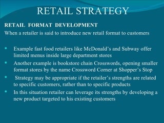 Strategy In Retail Perspective | PPT | Free Download