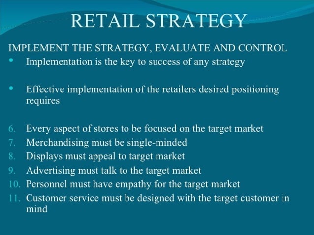 Strategy In Retail Perspective | PPT