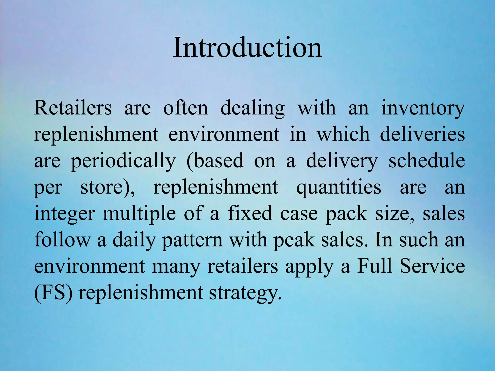 Retail replinishment | PPTX