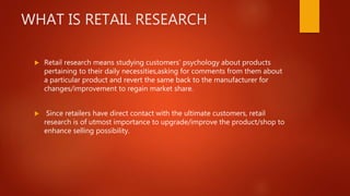 Retail research | PPTX
