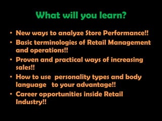 RETAIL SALES TRAINING | PPTX