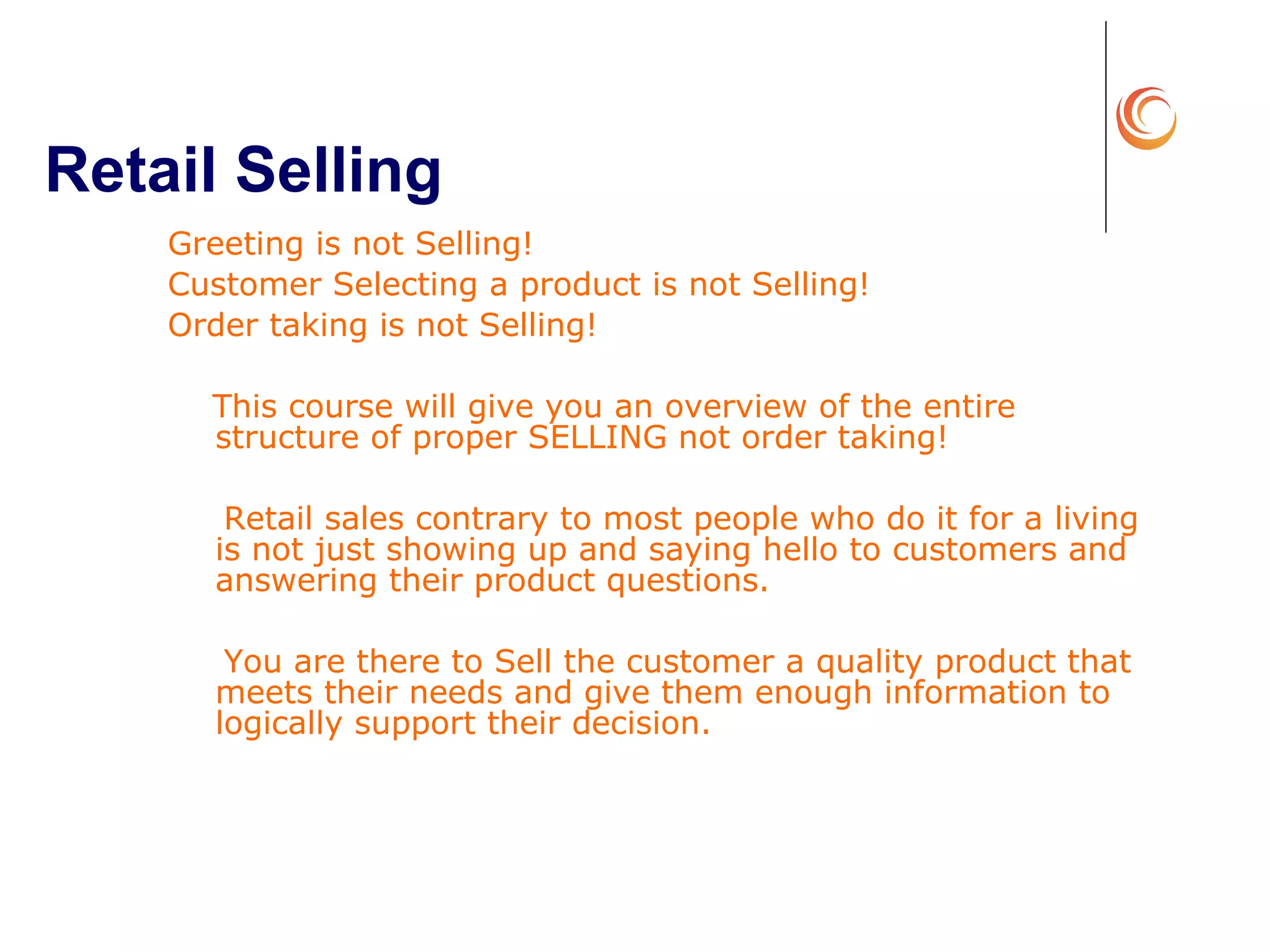 Retail Sales Training | PPT