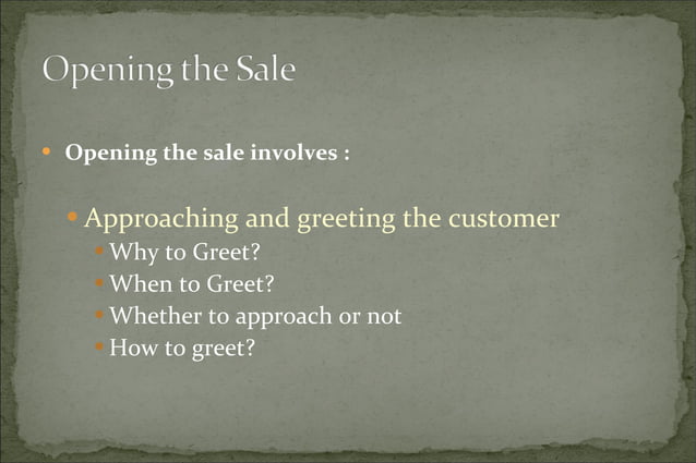 Retail selling process 2 (2) | PPT