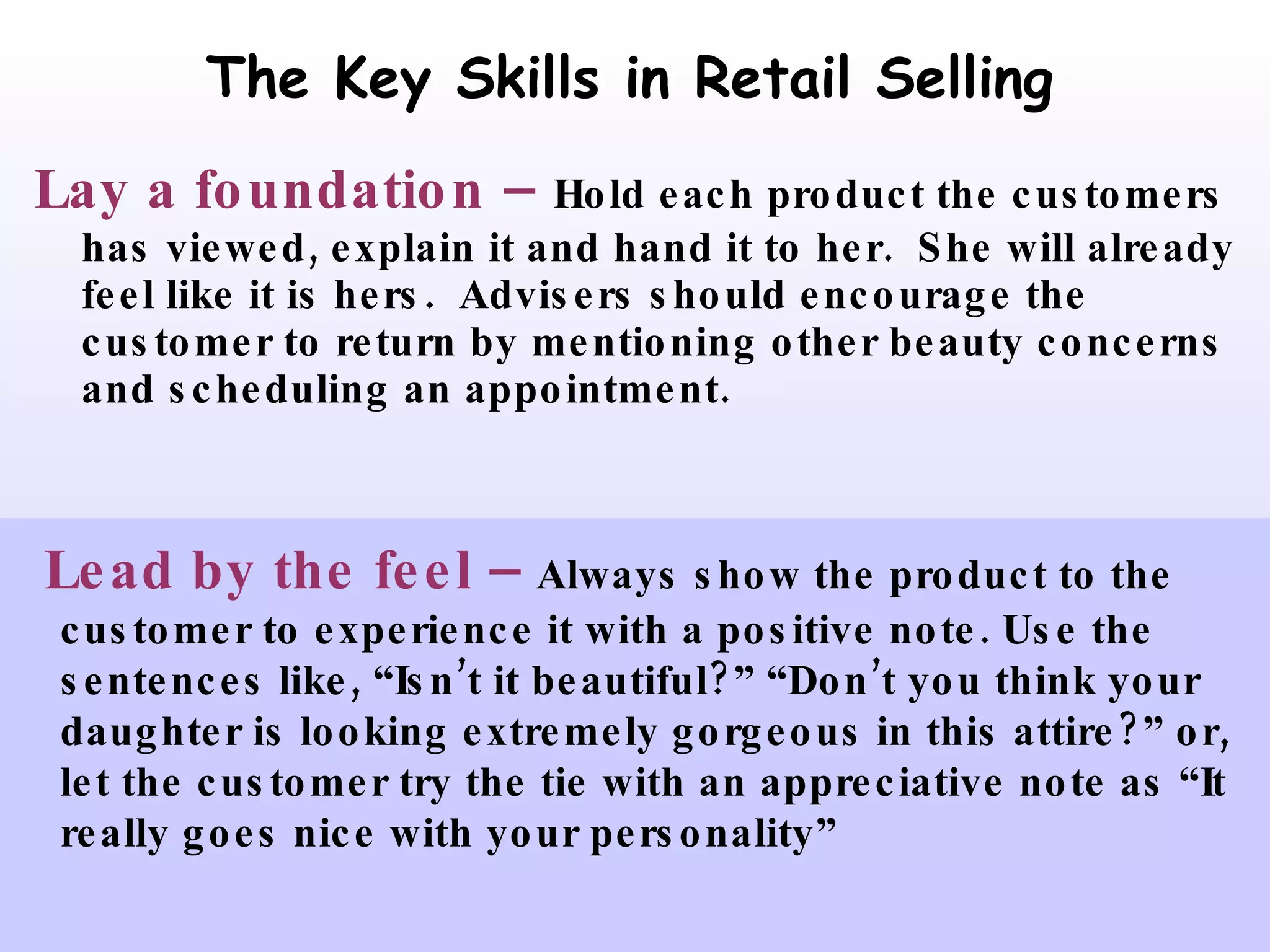 Retail selling skills | PPT