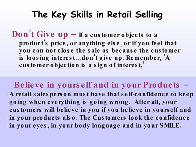 Retail selling skills | PPT | Retail Industry | Industries