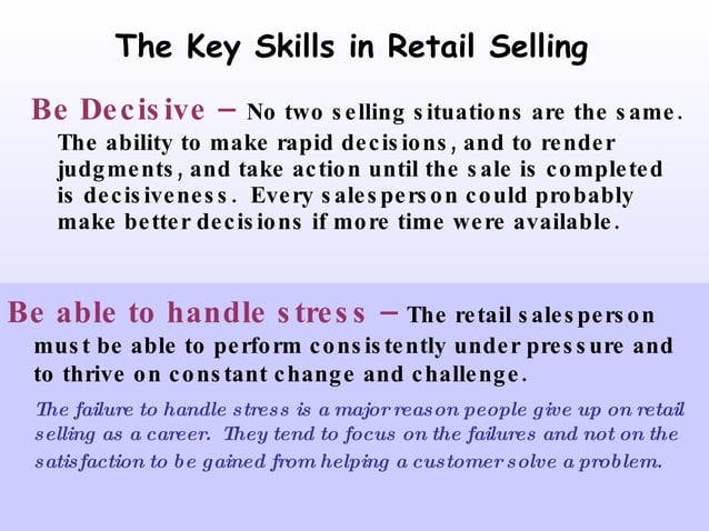 Retail selling skills | PPT | Retail Industry | Industries