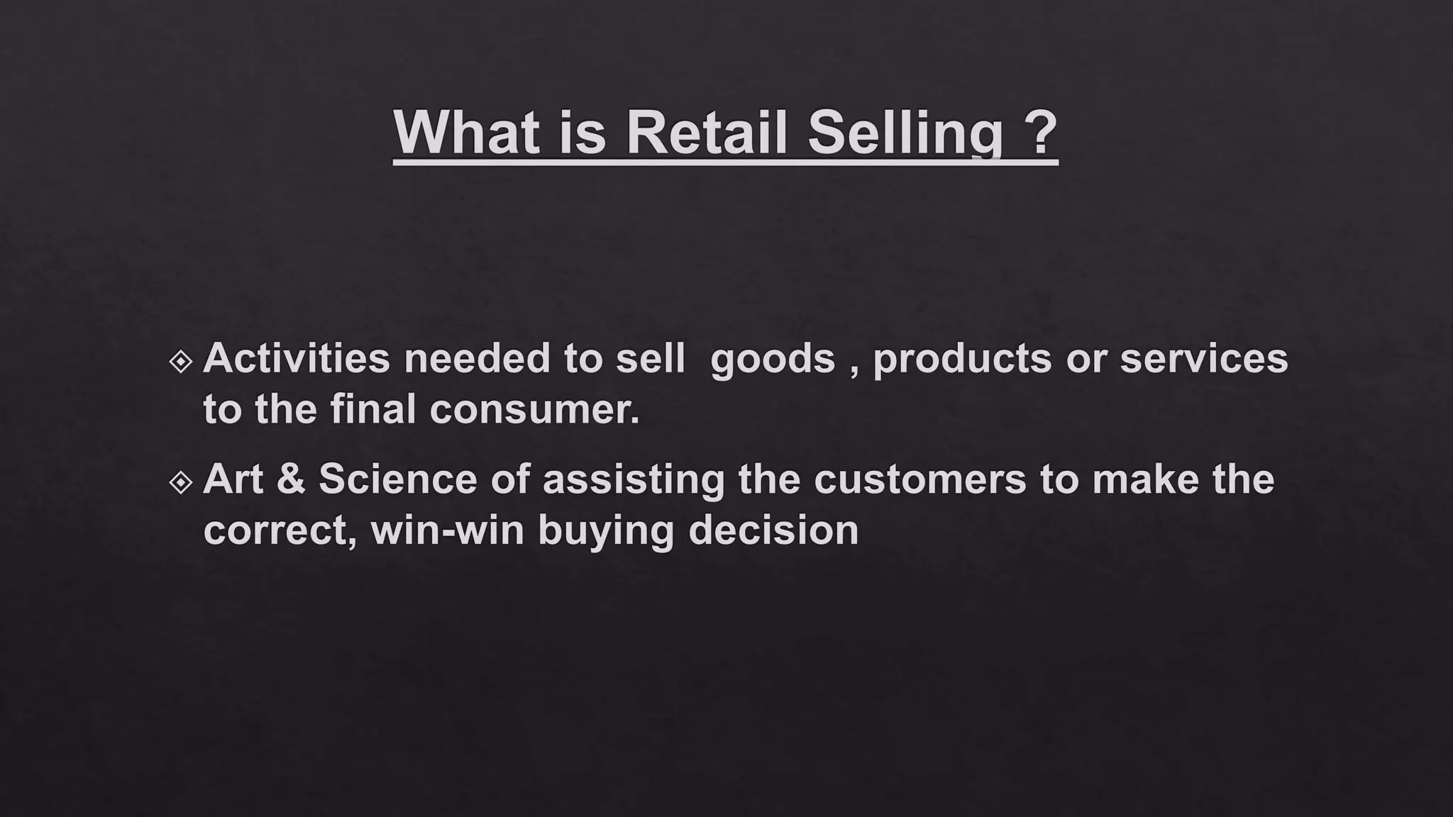 Retail selling techniques | PPTX